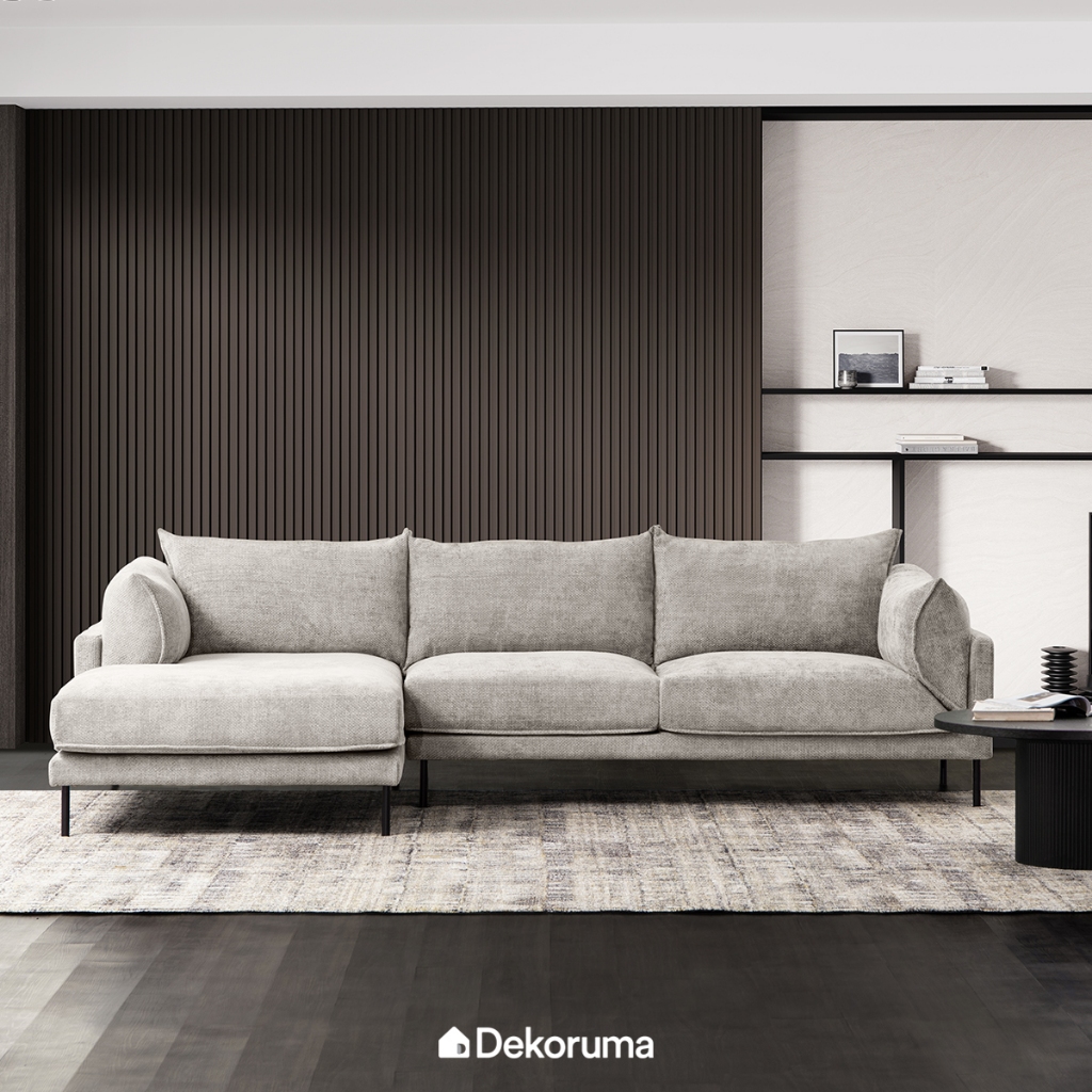 Jual Dekoruma Tenzo HAYES Sofa 3 Dudukan L Kanan / Sofa Tamu L 3 Seater ...