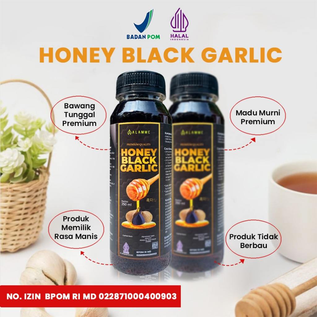 Jual Black Garlic Honey Alamme Madu Bawang Hitam Tunggal Lanang Premium ...