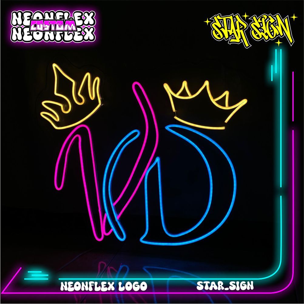 Jual STAR SIGN Paket Huruf Lampu LED Neon Sign Custom Nama Desain Unik ...