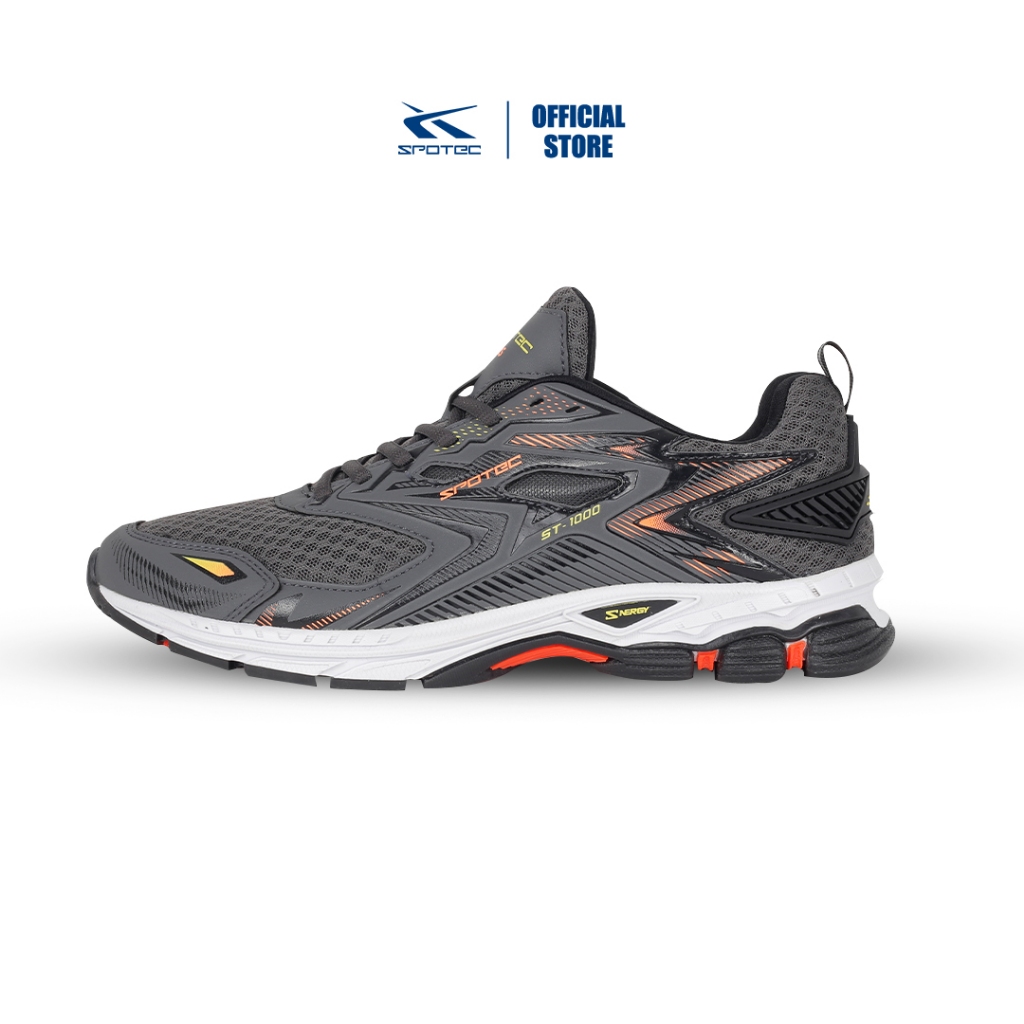 Jual Spotec Running Atlas Sepatu Lari Pria Wanita - Abu Tua Oranye ...