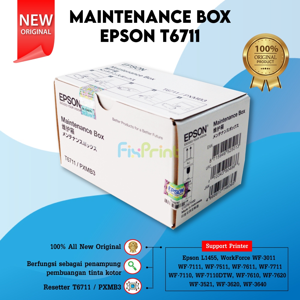 Jual Epson MAINTENANCE BOX L1455 SERIES / WF7711 | Shopee Indonesia
