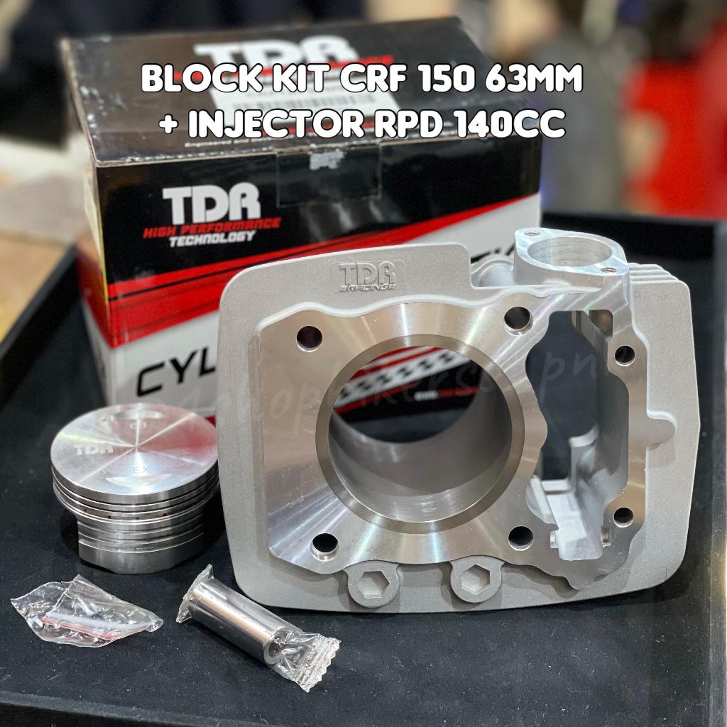 Jual Blok Bore Up TDR Racing 63 mm + Injector CRF 150 L RPD 140 CC ...