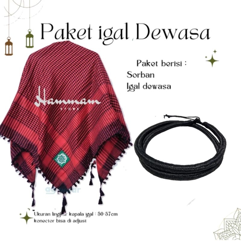 Jual Igal Sorban Arab Dewasa - Ikat Sorban - Igal Arab - Igal - Ikat ...