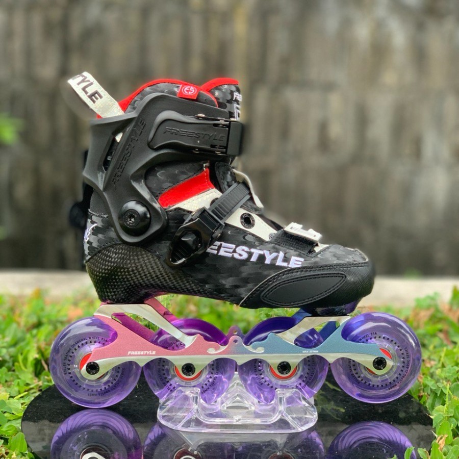 Jual Sepatu Roda Inline Freestyle Skate YJS X5 Pro Junior Carbon Black ...