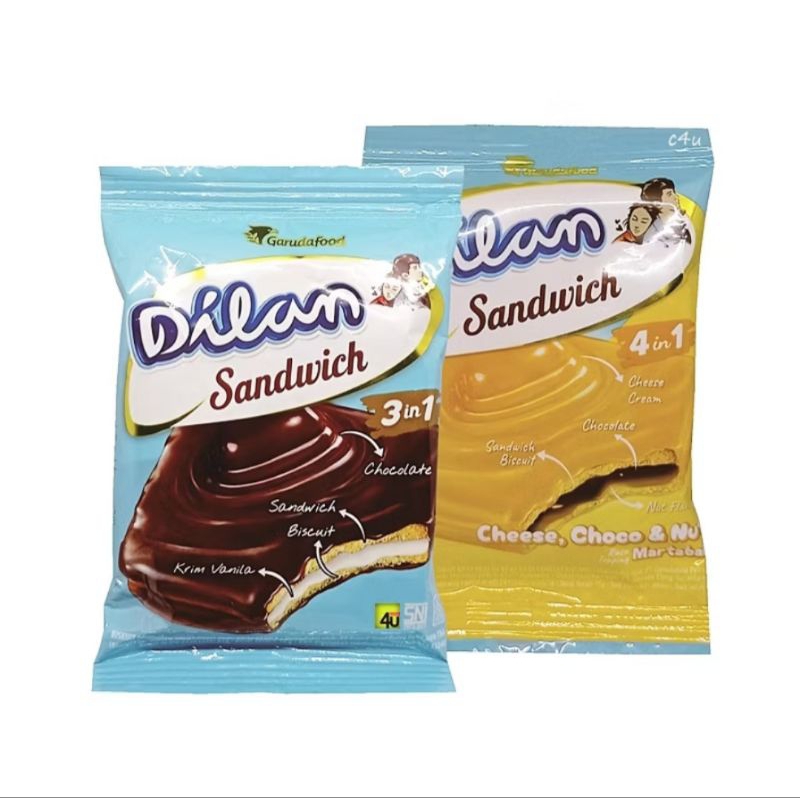 Jual Dilan sandwich 16 gram 1 dus isi 8 banded 1 banded isi 20 pcs ...