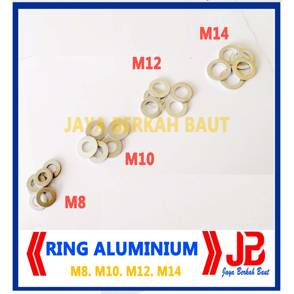 Jual 10 Pcs Ring Aluminium / Ring Tab Oli m8 m10 m12 m14 | Shopee Indonesia