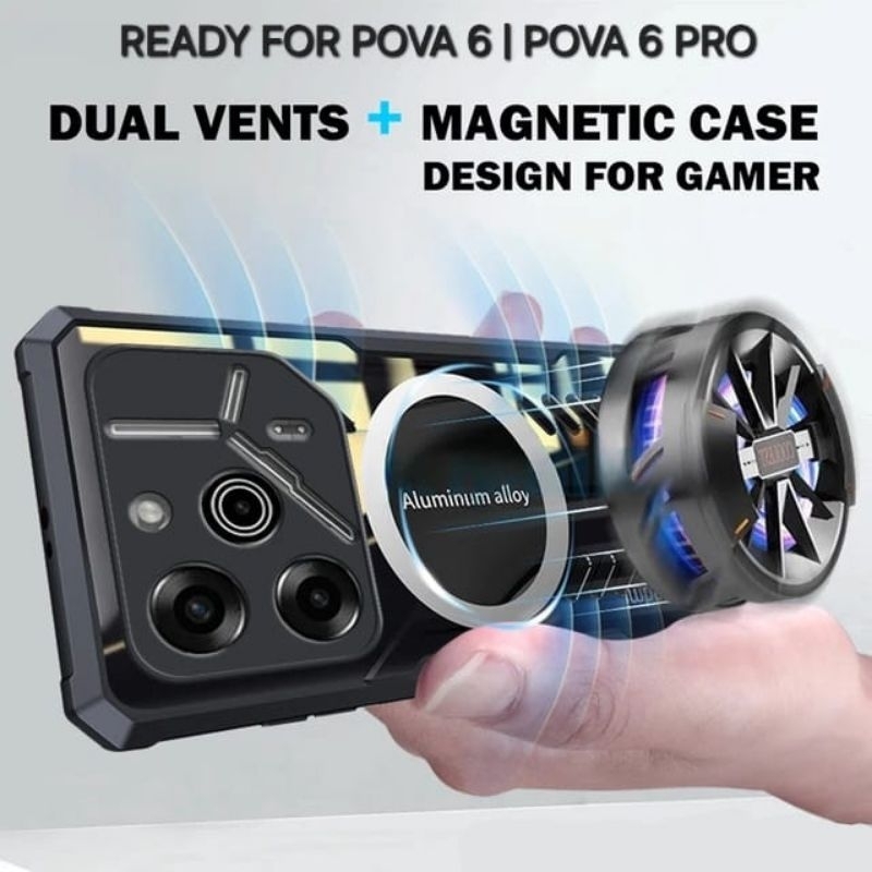 Jual Casing Tecno Pova 6 / Pova 6 Pro Gaming Cooling Case Cover ...