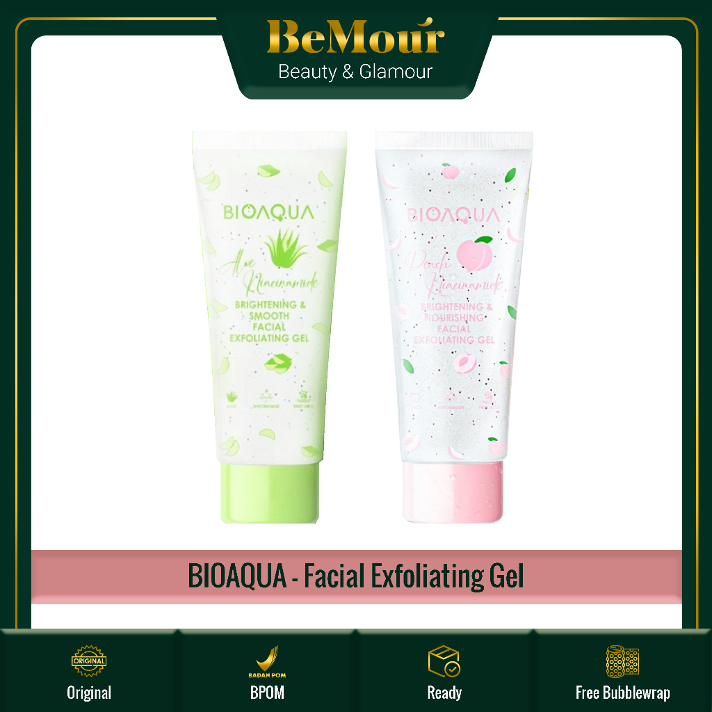 Jual BIOAQUA - BRIGHTENING SMOOTH | NOURISHING FACIAL EXFOLIATING GEL ...