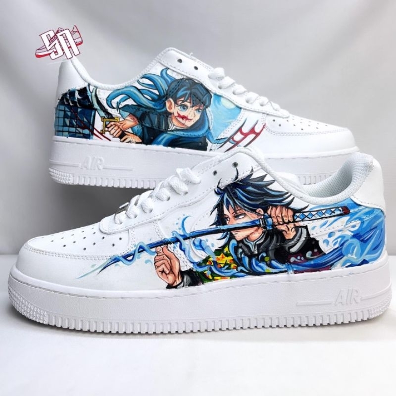 Jual (BISA REQUEST CUSTOM) AF 1 Custom Demon Slayer Tomioka Giyuu x ...