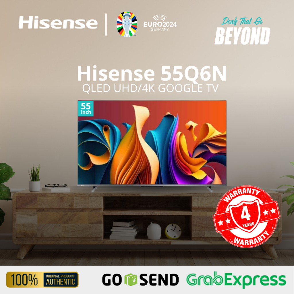 Jual Hisense 55Q6N 55" Inch QLED Quantum Dot Gogle Smart TV Bezelles ...