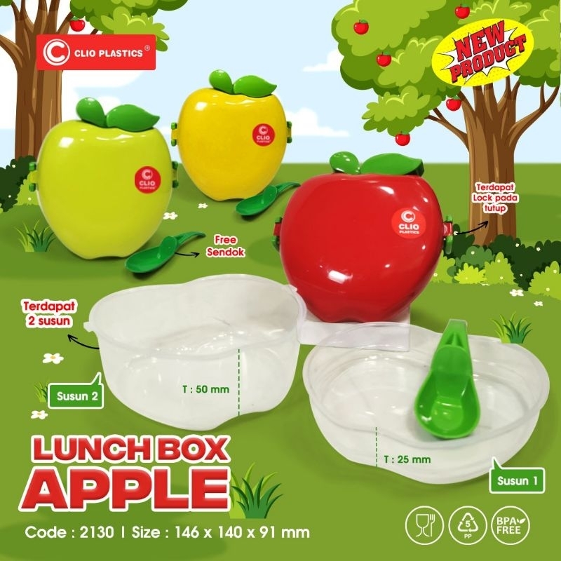 Jual LUNCH BOX APPLE PINEAPPLE BANANA CLIO | Shopee Indonesia