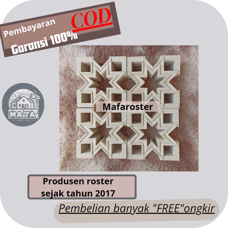 Jual roster beton minimalis terlaris sekat ruangan pagar kekinian ...