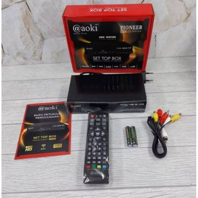 Jual Set top box stb tv digital aoki dvb t2 ful hd siaran digital original-aoki astb 01 | Shopee ...