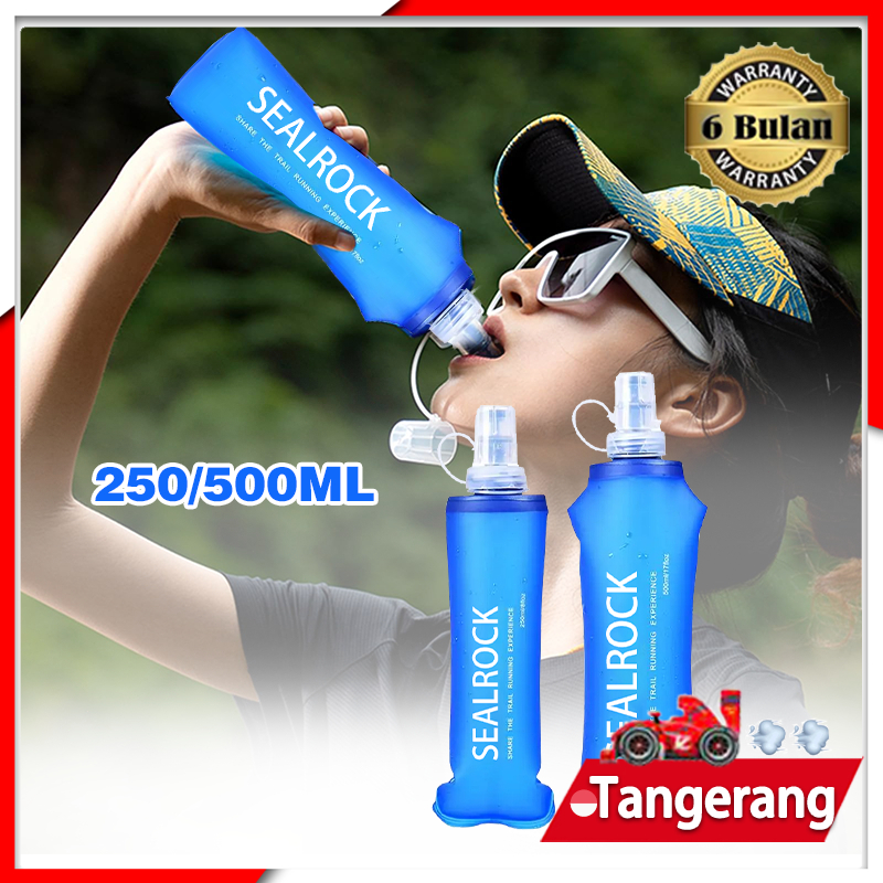 Jual 250ml/500ml Soft Flask Botol Minum Water Bottle Portable Tempat ...