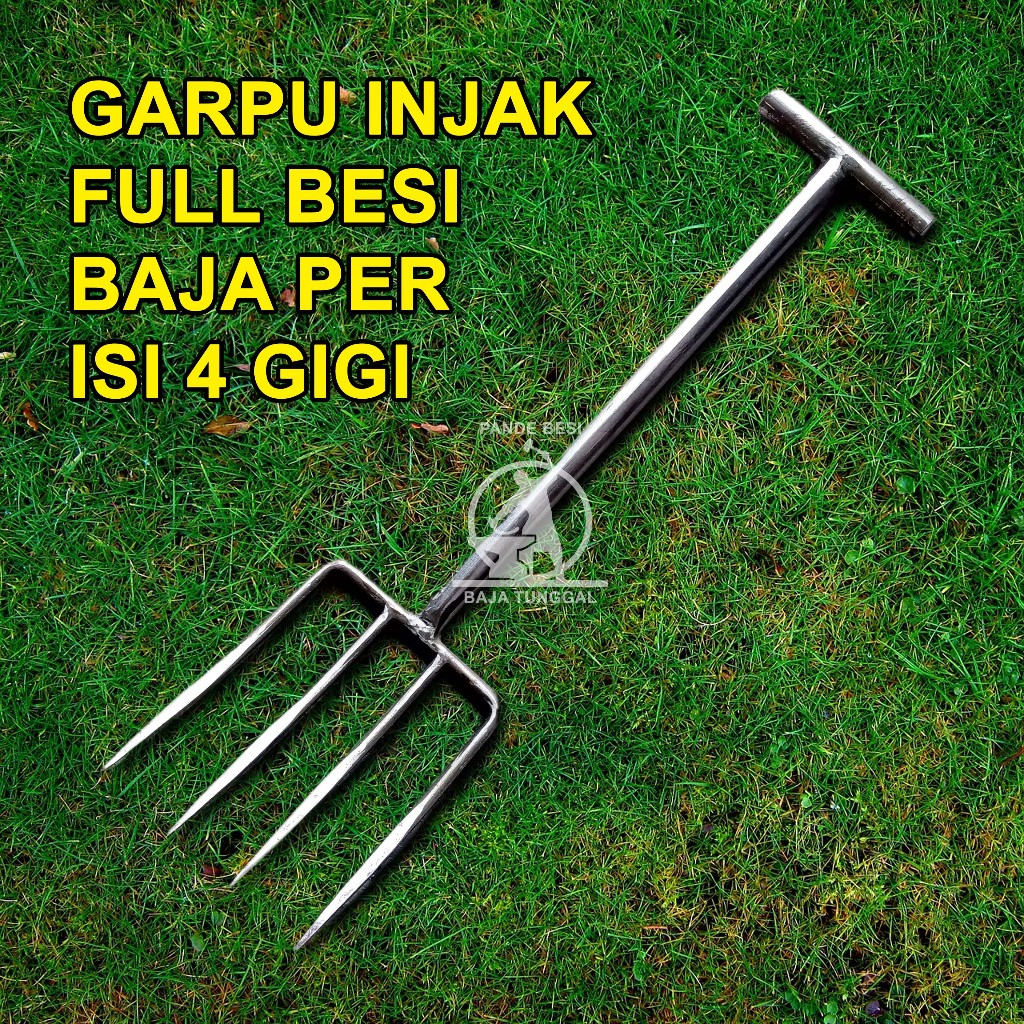 Jual Garpu Tanah / Garpu Injak Tanah Bahan Baja Per Asli Gigi 4 Tebal ...