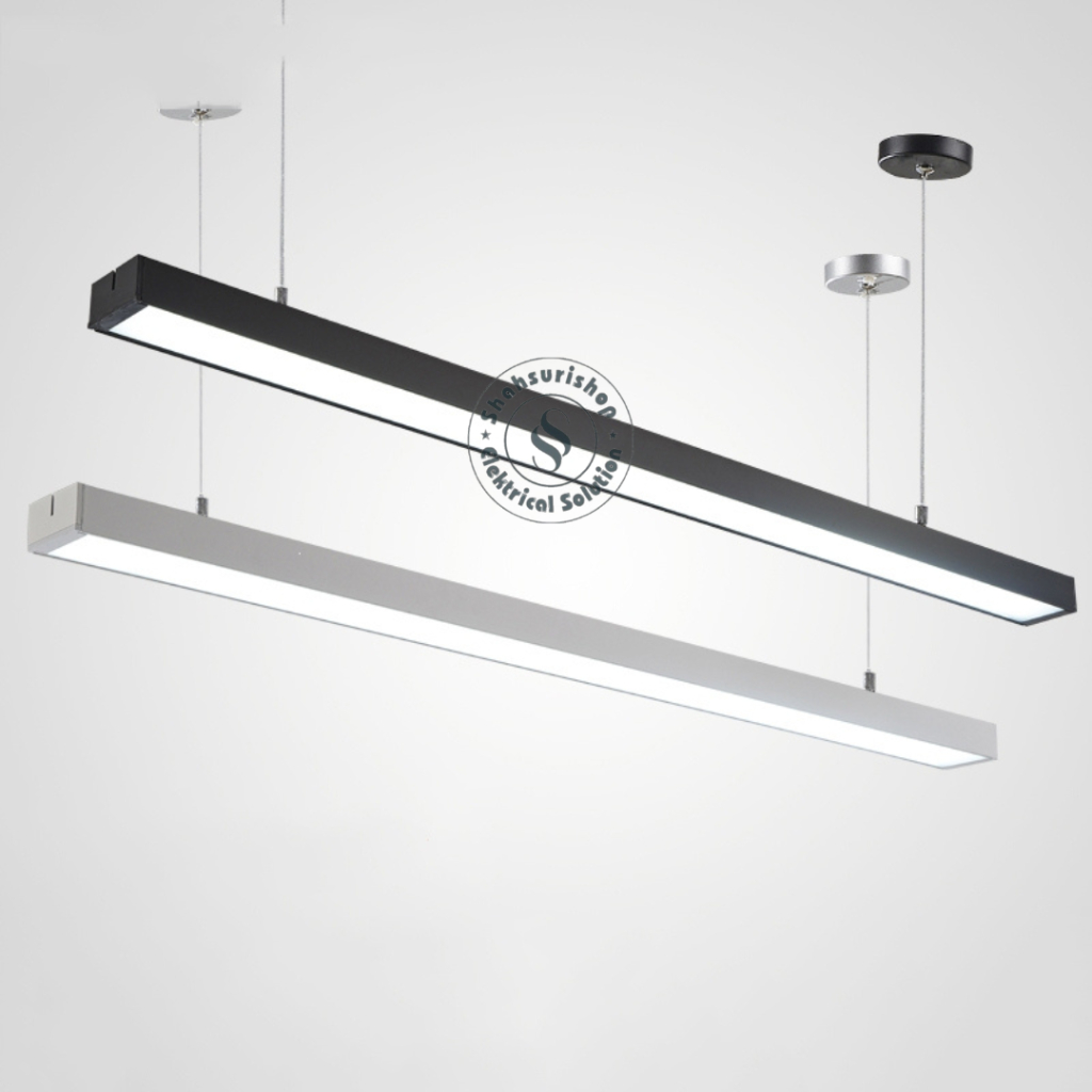 Jual KAP LAMPU GANTUNG KANTOR LED T8 120CM 1X18W 2X18W TL LINEAR ...