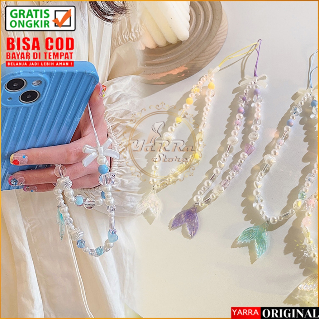 Jual Gantungan Hp Aesthetic Korea Phone Strap Manik Mutiara Pearl ...