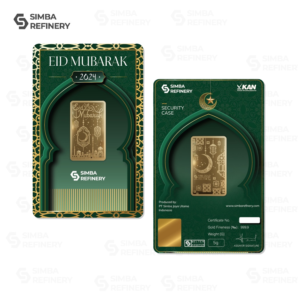 Jual Simba Refinery Logam Mulia 5 gr edisi Eid Mubarak 2024 Series ...
