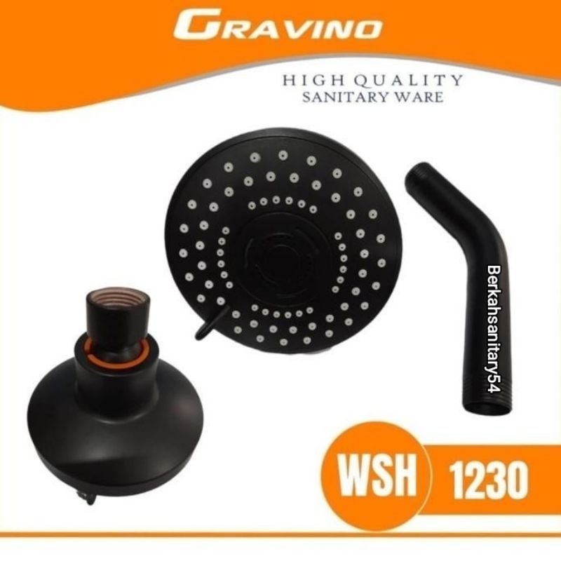 Jual Wall Shower Tanam Hitam 4 Inchi/Shower Tanam Kamar Mandi/Shower ...