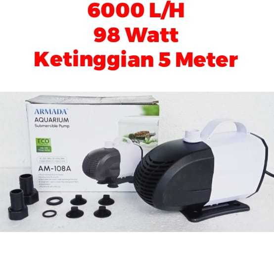 Jual KIYOSAKI AR 108 Mesin Pompa Celup Filter Aquarium Aquascape Air Terjun Kolam Ikan Gelembung ...