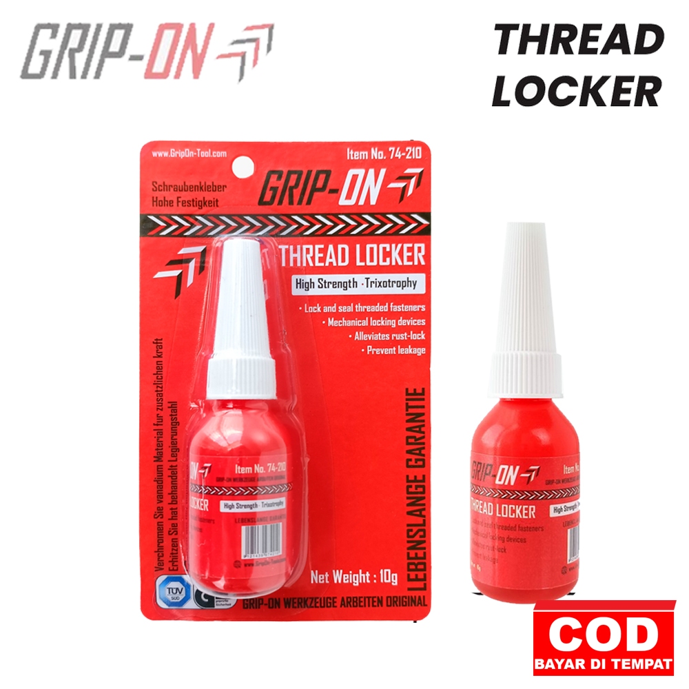 Jual TERBARU GRIP-ON THREAD LOCKER LEM BAUT DAN MUR 10g | Shopee Indonesia