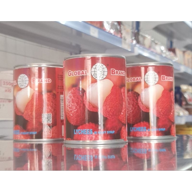 Jual Global Lychee Kaleng 565gr/Buah Leci Kaleng/Lychee Fruit in Syrup ...