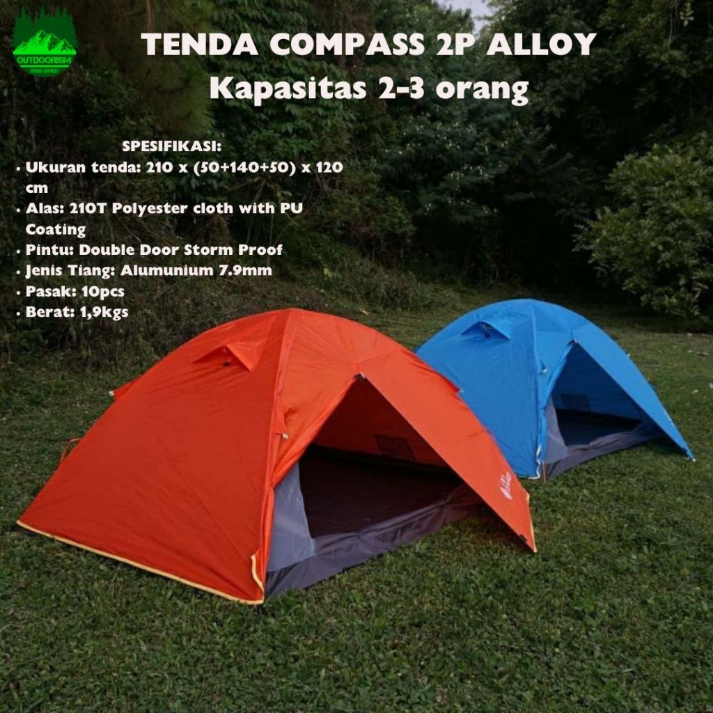 Jual Tenda Camping LWY Compass 2 Orang | Ultralight Kapasitas 2-3 Orang ...