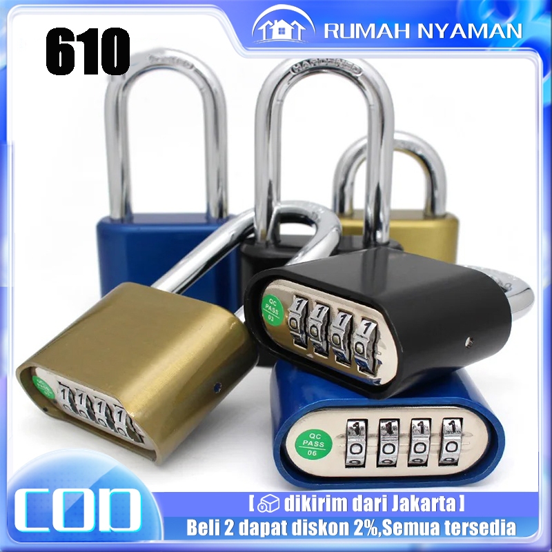 Jual Gembok Angka Kombinasi 4 Digit Kunci Gembok Nomor Angka Pin ...