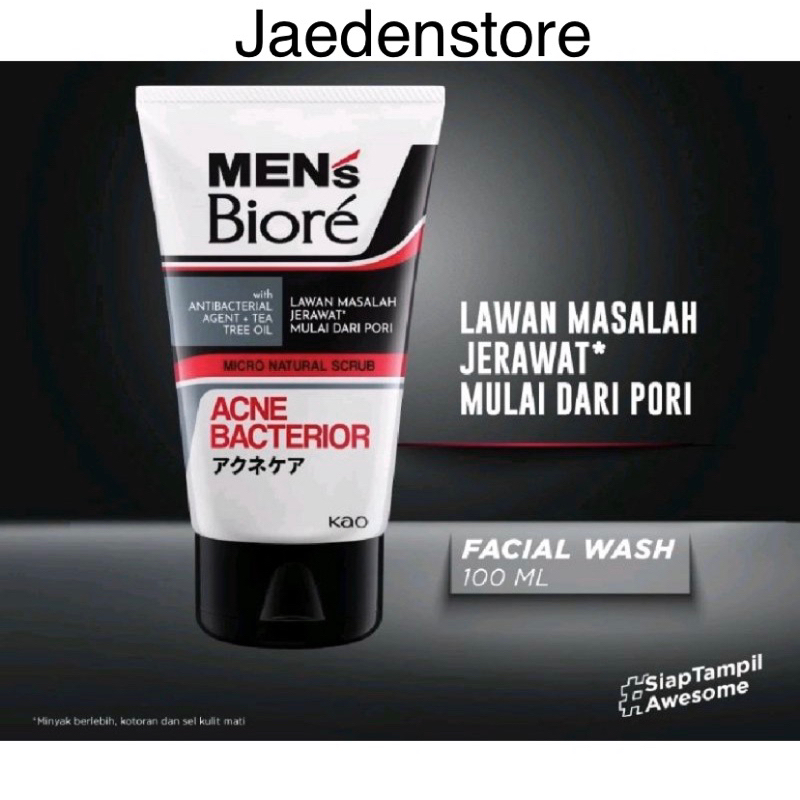 Jual Men's Biore Micro Scrub Sabun Muka Pria Untuk Kulit Berjerawat ...