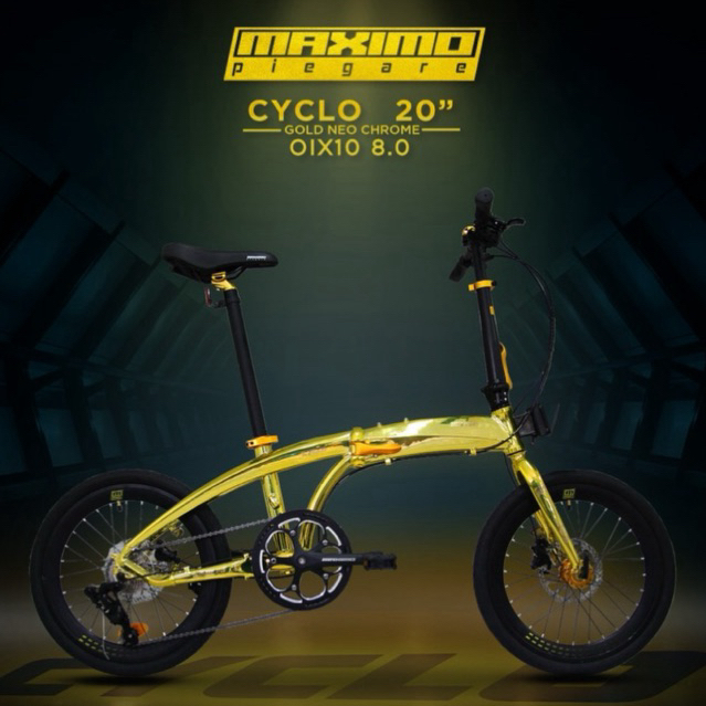 Jual Sepeda Lipat MAXIMO Piegare 20 Inch Cyclo OIX10 8.0 - Noe Chrome ...