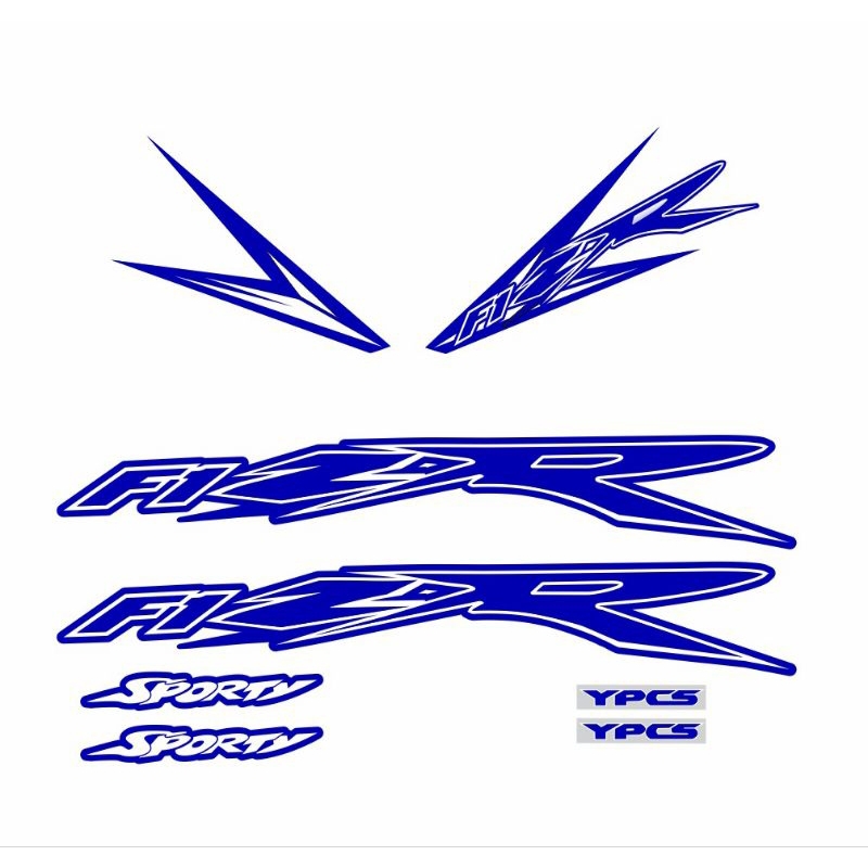 Jual Striping Fiz r simpel full biru hologram | Shopee Indonesia