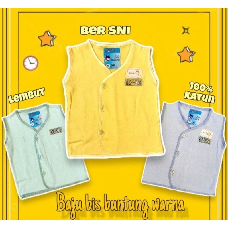 Jual 3 Pcs Baju Lengan Buntung Bis Warna Polos/ Putih Sablon Baby Mocha ...