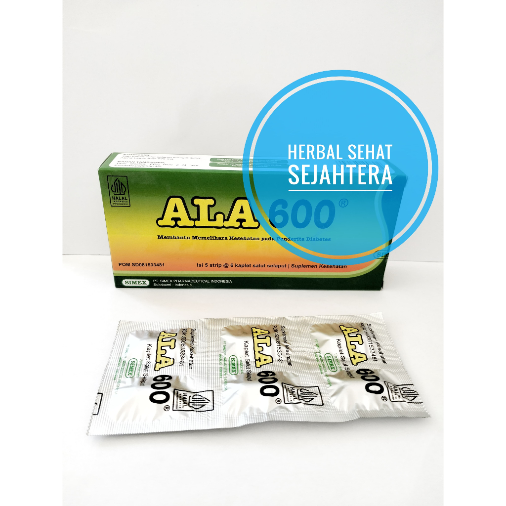 Jual ALA 600 mg Ala 600mg ala 600mg alpha lipoic acid kaplet ...