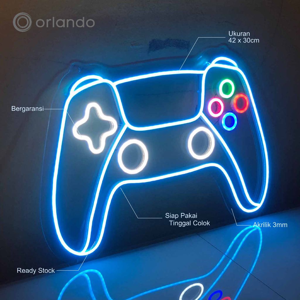 Jual Neon Sign LOGO STICK PS 5 | NEON LOGO STICK PS 5 | Shopee Indonesia