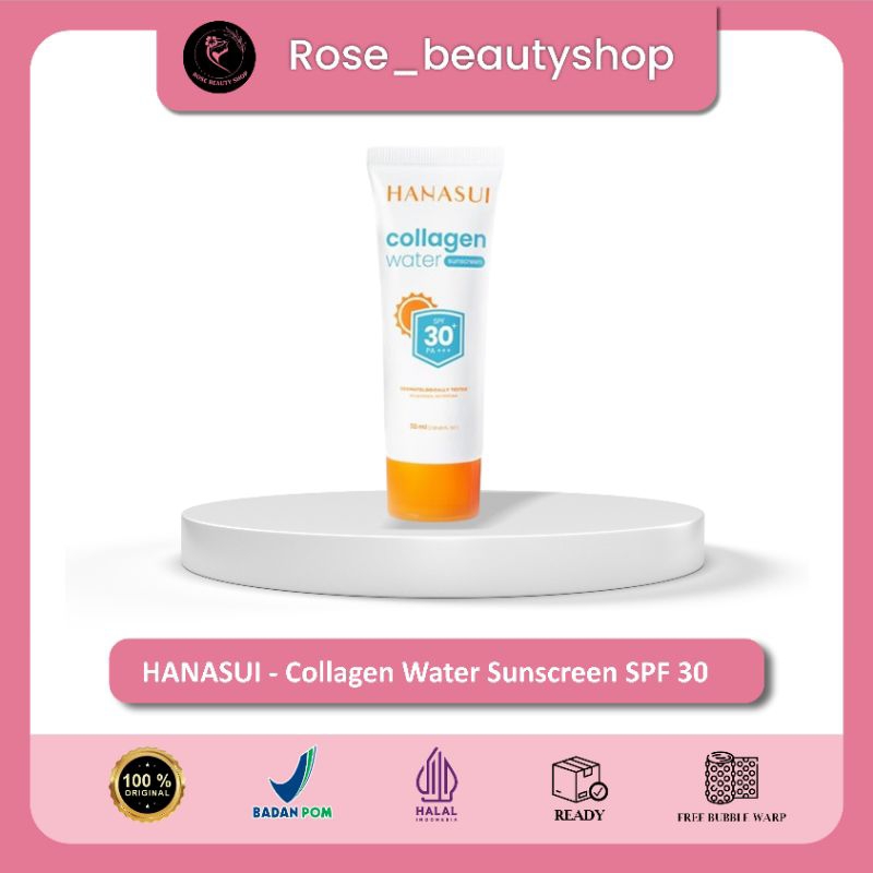 Jual HANASUI Collagen Water Sunscreen SPF 50 PA++++ 30gr - Sunscreen ...