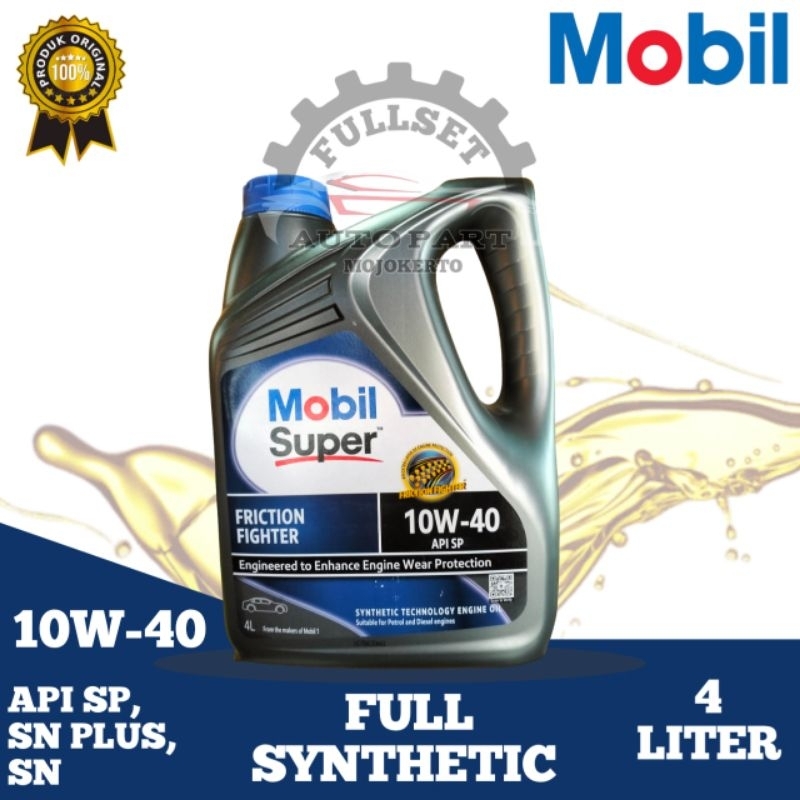Jual MOBIL SUPER 10W-40 API SP, SN PLUS FULL SYNTHETIC (4liter) | Shopee Indonesia