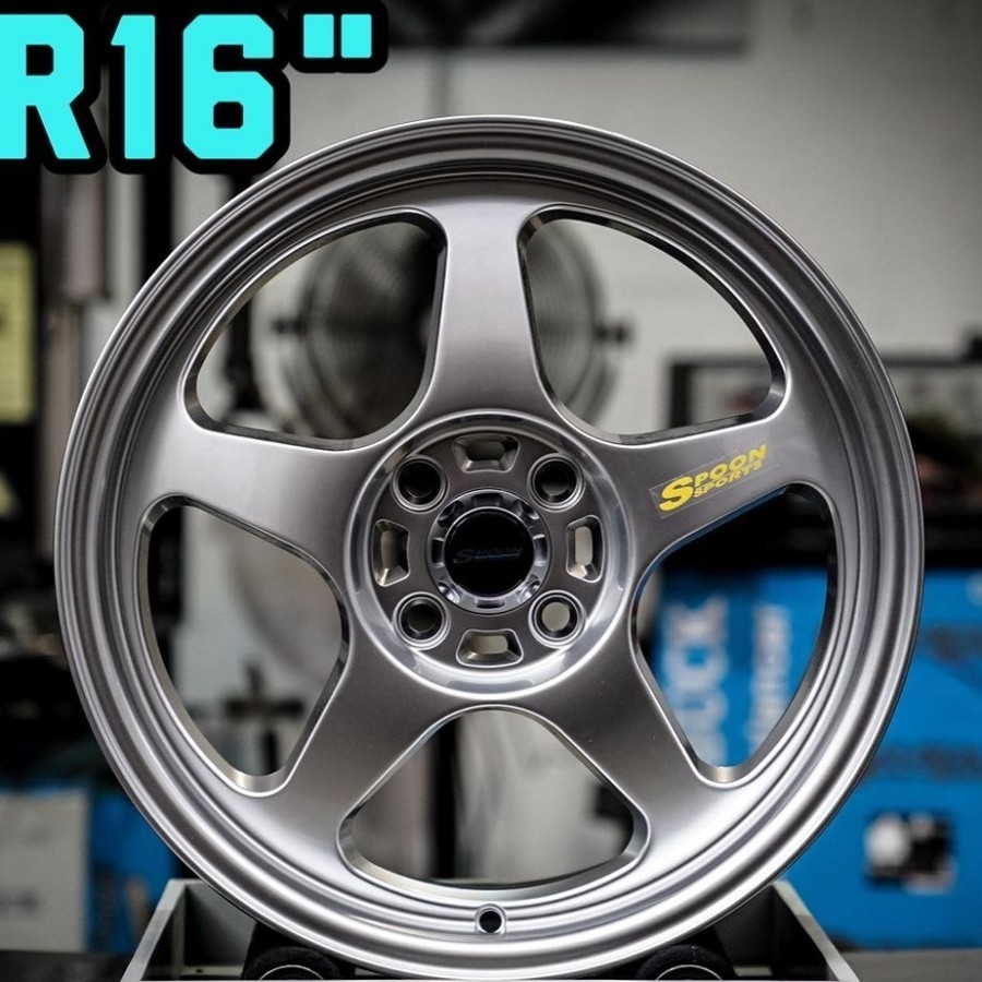 Jual velg mobil racing 16 SPOON LEBAR 7 ET 40 R16 brio jazz city Yaris ...