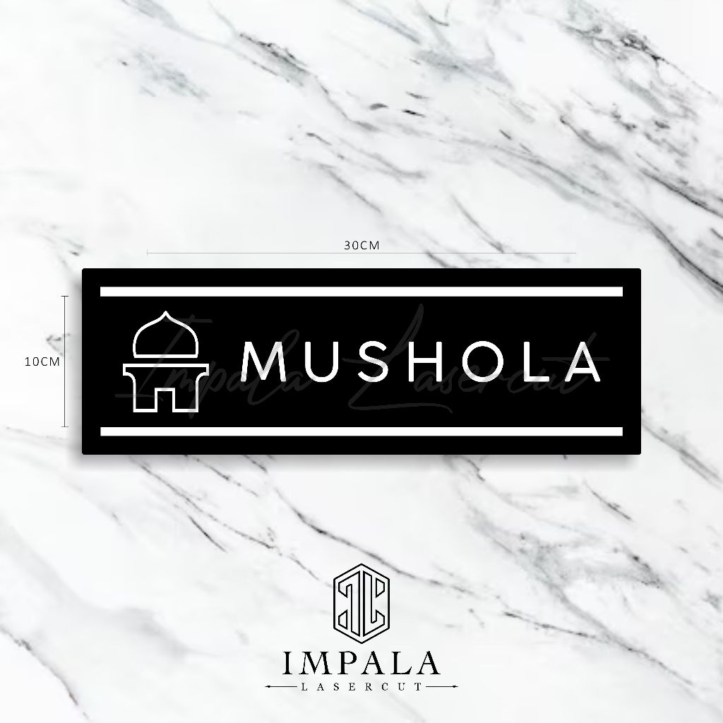 Jual Sign Papan Tanda Akrilik Musholla Laser Cut Modern Label Sign ...