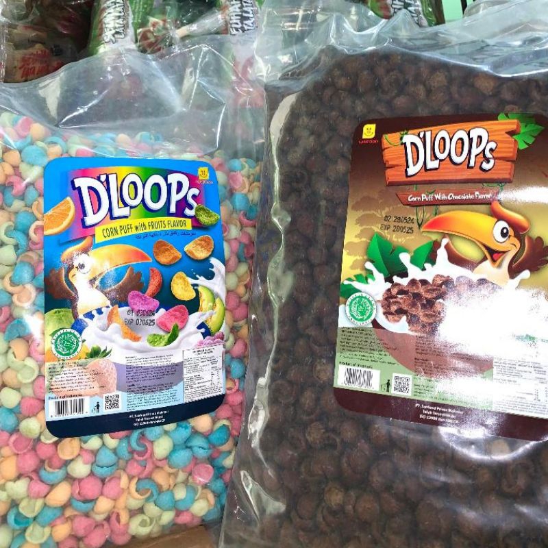 Jual Dloops D'loops corn puff cereal seperti coco crunch 1kg | Shopee ...