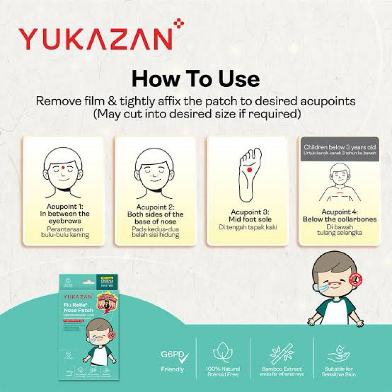 Jual Yukazan Children Cough Flu Relief Nose Patch 6s | Shopee Indonesia