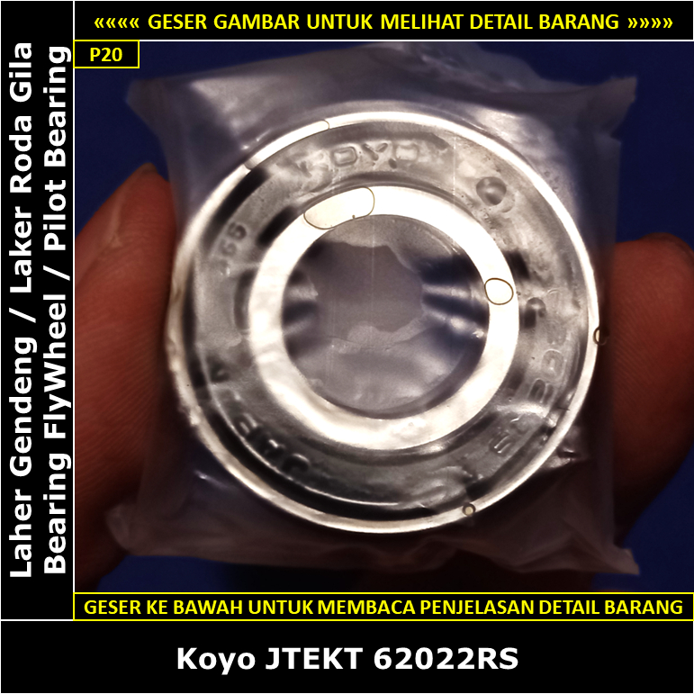 Jual Pilot Bearing Laher Flywheel Toyota Land Cruiser FJ55 F 2F 1979-1980 Koyo 6202 2RS Ori ...
