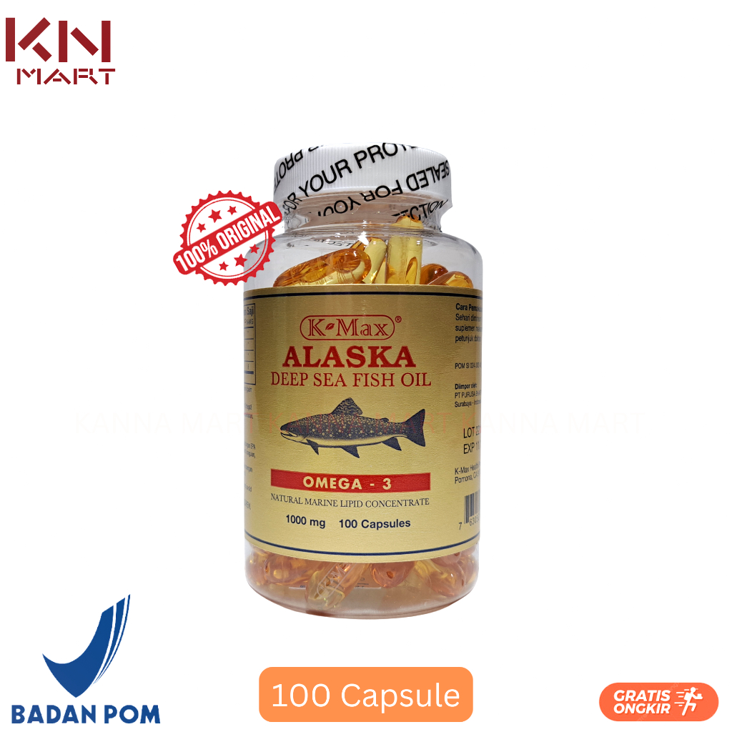 Jual K Max Alaska Deep Sea Fish Oil Omega 3 Natural Marine Lipid ...