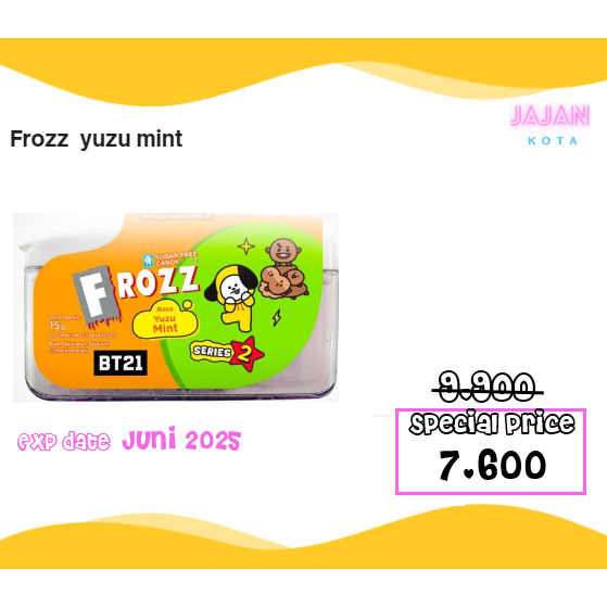 Jual Frozz Permen Yuzu Mint 15 gram | Shopee Indonesia