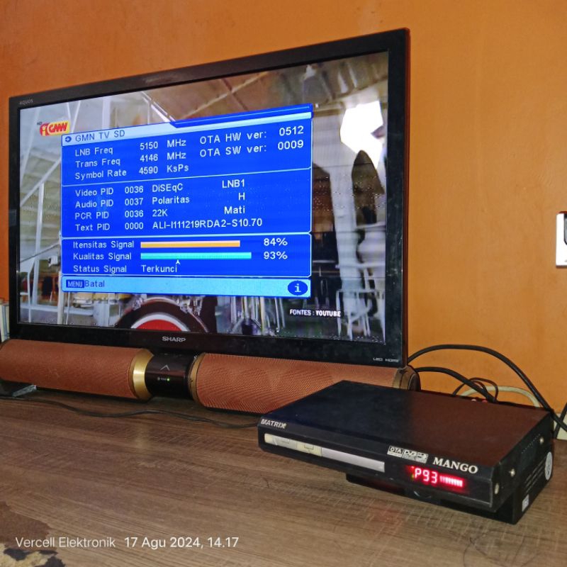 Jual Receiver bekas pakai parabola Rx Matrix Mango Mpeg2 jadul bagus ...