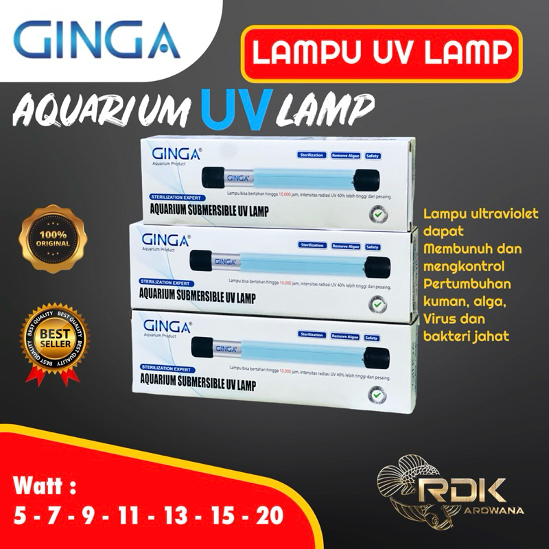 Jual LAMPU UV ULTRAVIOLET AQUARIUM GINGA 5 , 7 , 9 , 11 , 13 , 15 , 20 WATT | Shopee Indonesia