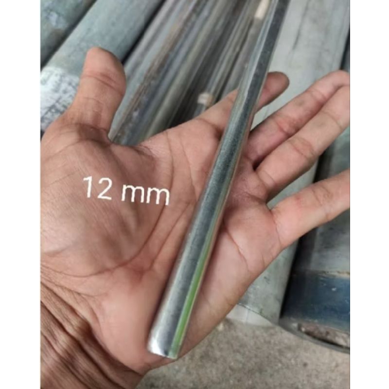 Jual AS BESI BAJA PUTIH DIAMETER 12MM DAN 16MM / AS BAJA DIAMETER 22MM PANJANG 20cm 25cm 50cm ...