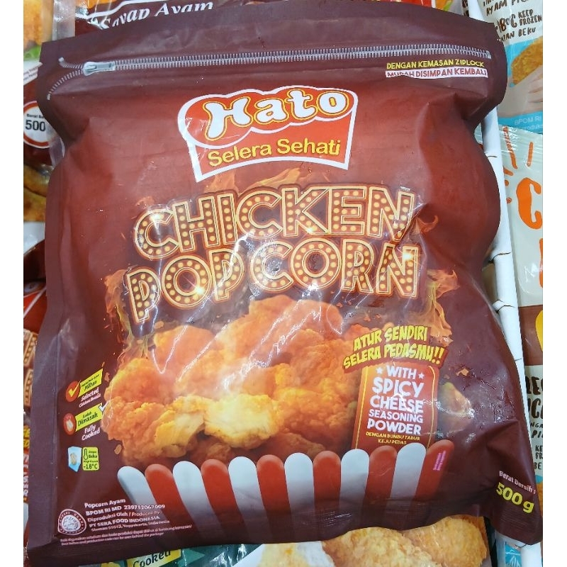 Jual HATO Chicken Pop Corn With Spicy Cheese 500g - HM | Shopee Indonesia