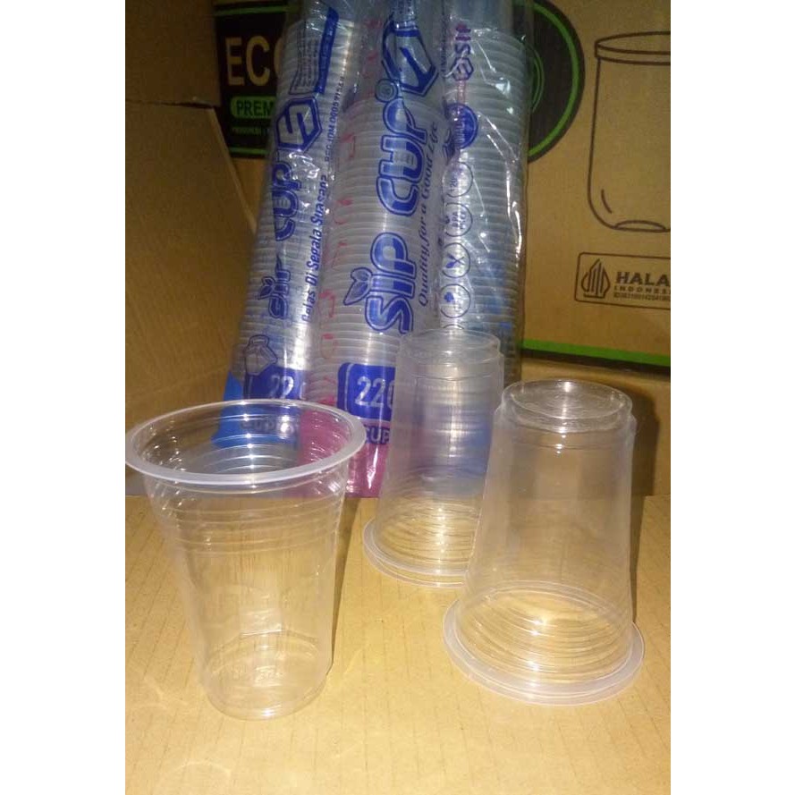 Jual Cup Aqua SIP/PRIMA 220ml / gelas plastik / cup plastik / gelas ...