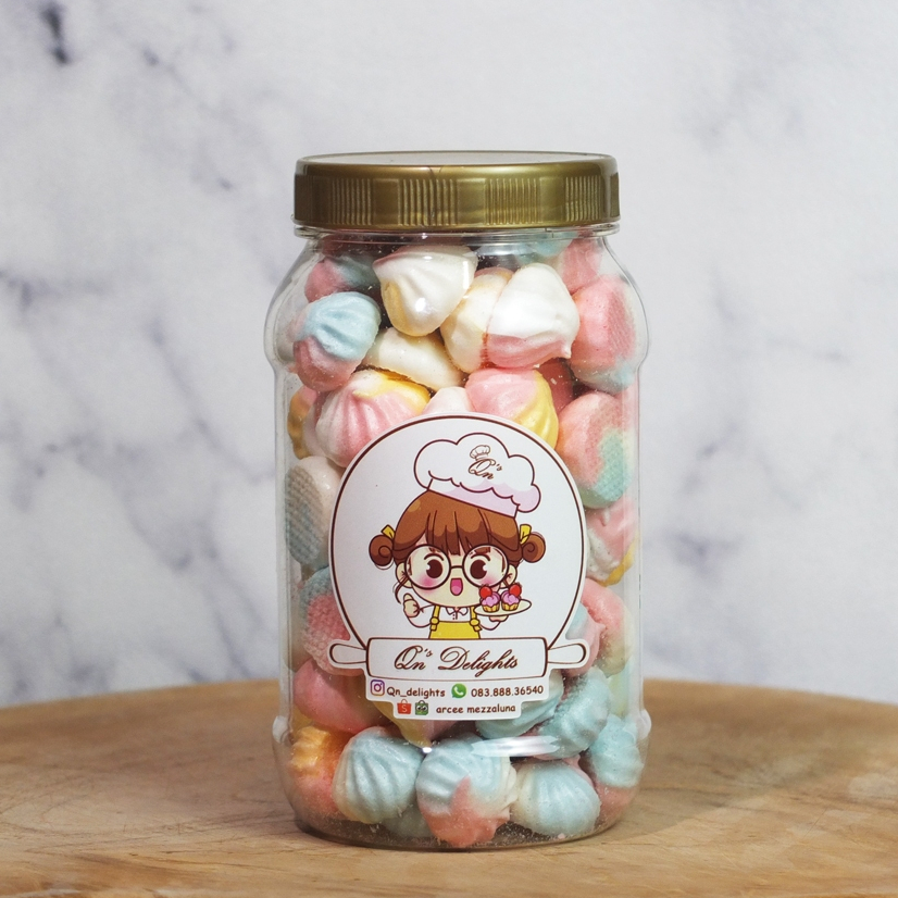 Jual Swiss Meringue Cookies Kue Busa toples 500ml By Qn's delights ...
