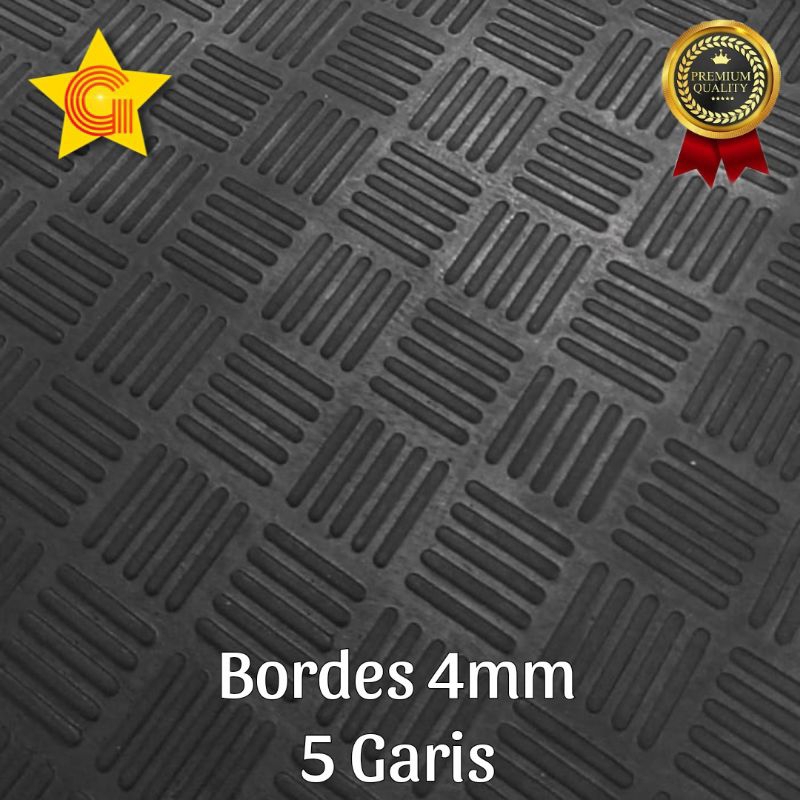 Jual Karpet Karet Bordes 4mm Hitam 75x120cm | Shopee Indonesia